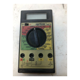 Amprobe AM-12 Digital Industrial Multimeter Manual | Manualzz
