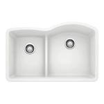BLANCO 441607 DIAMOND Undermount Granite Composite 32 in. 40/60 Double ...