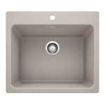 BLANCO 401927 22-in x 25-in 1-Basin White Undermount Composite Laundry ...