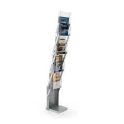 Displays2go LIT4SLCOL 4-Pocket Portable Literature Floor Stand Assembly ...
