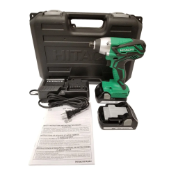 Hitachi Cordless Impact Driver WH 18DGL User Manual | Manualzz
