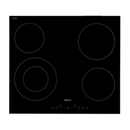 Beko HIC64402T Electric Ceramic Hob Instruction Manual | Manualzz