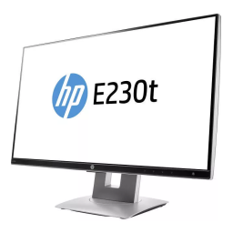 HP EliteDisplay E230t 23-inch Touch Monitor User Guide | Manualzz