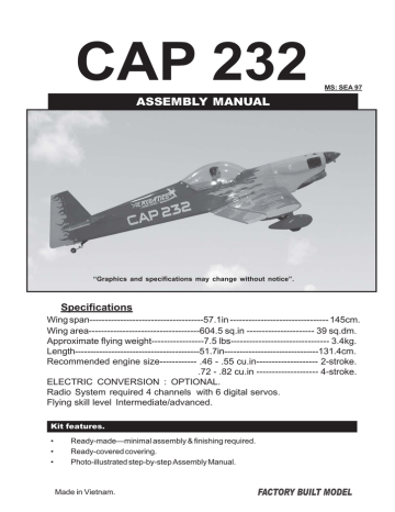 Seagull Models CAP 232 Assembly Manual | Manualzz