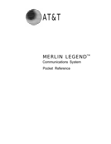 AT&T MERLIN LEGEND Pocket Reference | Manualzz