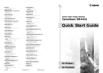 Canon CanoScan D646U scanner Quick Start Guide | Manualzz