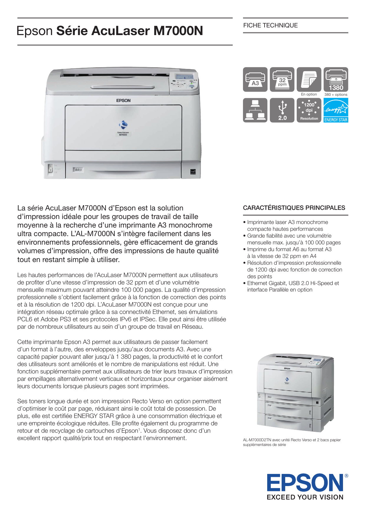 Epson Série AcuLaser M7000N - Imprimantes