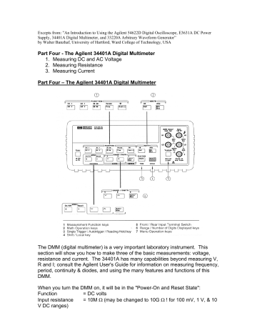 Agilent 34401A Digital Multimeter User Manual | Manualzz