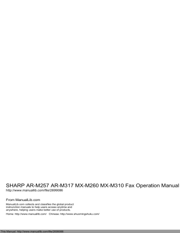 Sharp AR-M258 User manual | Manualzz
