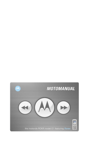 Motorola ROKR E1 User Guide | Manualzz