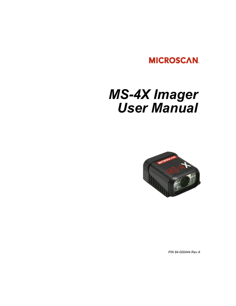 Microscan MS-4X User manual | Manualzz
