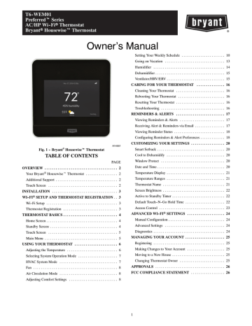 Bryant II TSTAT-0-20 Owner`s manual | Manualzz