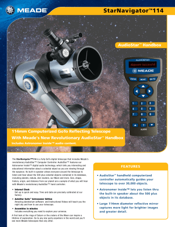 Meade StarNavigator 114 User Manual | Manualzz