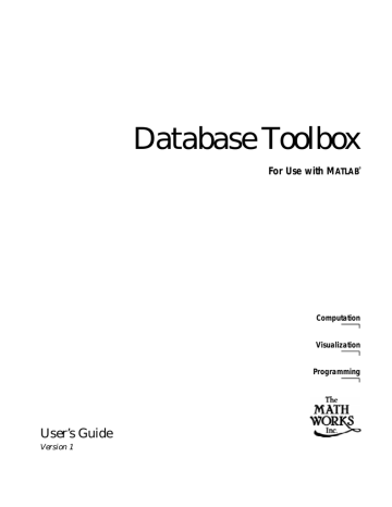 Database Toolbox User's Guide | Manualzz