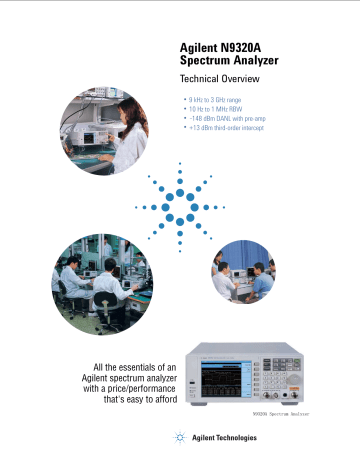 Agilent N9320A Spectrum Analyzer Technical Overview | Manualzz