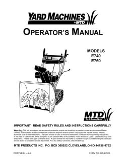 MTD E640F - Owner's manual, User manual | manualzz.com