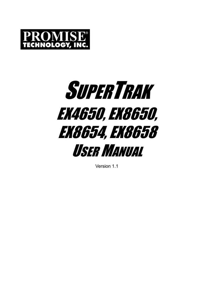 Promise Technology Network Device EX8654 User manual | Manualzz