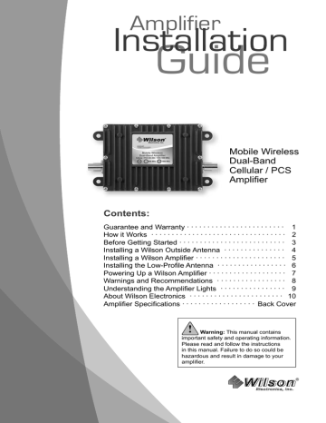 Wilson Electronics iDEN Installation manual | Manualzz