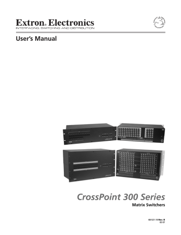 Extron CrossPoint 300 84 manual | Manualzz