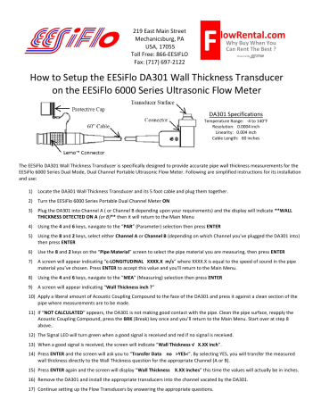 Dual | DA301L | User manual | How to Setup and Use the EESiFlo DA301 ...