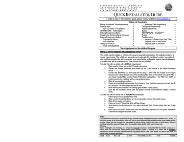 Autostart 5-Button Manual/Automatic Transmission Remote Starter Quick ...