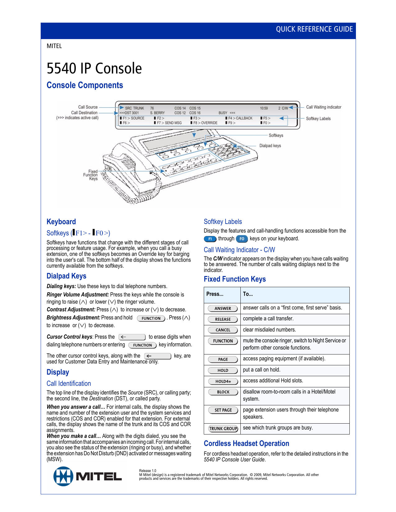 Mitel 5540 User manual | Manualzz