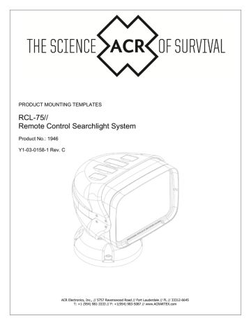 ACR Electronics RCL-75 Searchlight Template | Manualzz