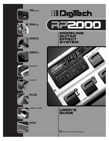 Digitech RP 2000 User’s Guide | Manualzz