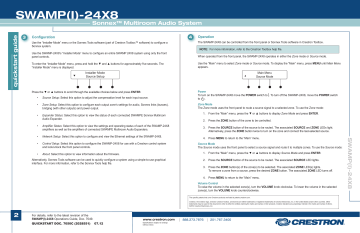 Crestron SWAMP 24X8 Quickstart Guide | Manualzz