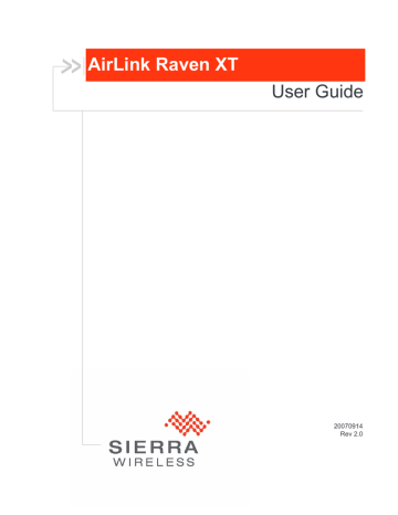 Sierra Wireless Raven XT User Guide | Manualzz