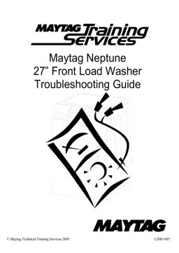 Maytag Neptune MAH6700AWW - Troubleshooting guide, Installation manual ...
