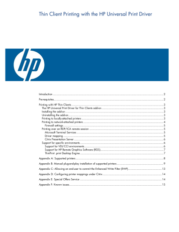 HP Thin Client Printing with the HP Universal Print Driver - User Manual | Manualzz