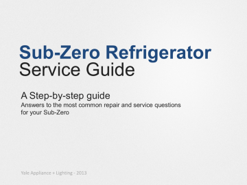 Sub-Zero 611 Service manual | Manualzz