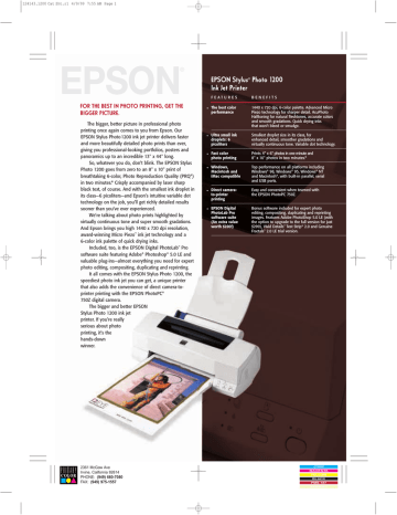 Epson 1200 Printer User manual | Manualzz