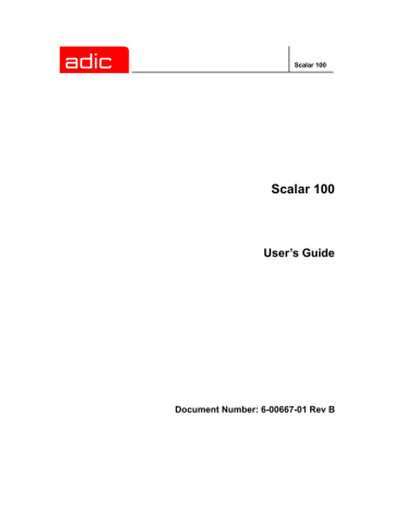 Scalar 100 User's Guide | Manualzz