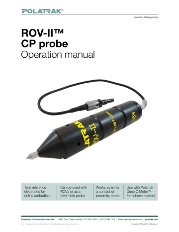ROV-II CP probe Operation Manual | Manualzz