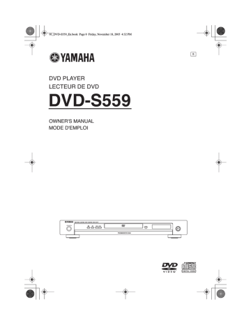 Yamaha DVD-S559 Owner`s manual | Manualzz