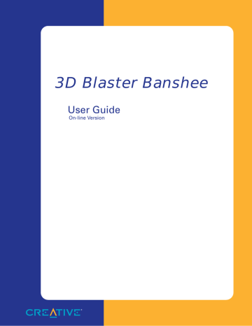 3D Blaster Banshee User Guide | Manualzz