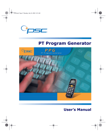 PSC PT Program Generator User`s manual | Manualzz