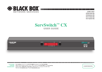 Black Box ServSwitch CX Switch User manual | Manualzz