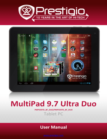 Prestigio PMP-5597D Duo User manual | Manualzz