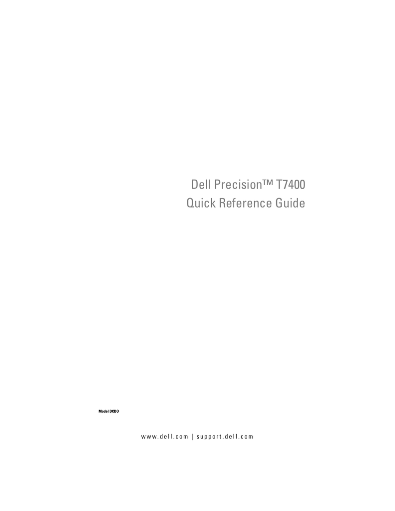 Dell Precision DCD0 User`s guide | Manualzz