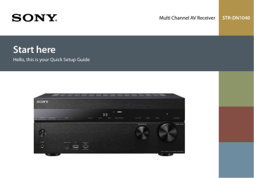 Sony STR-DN1040 Setup guide | Manualzz