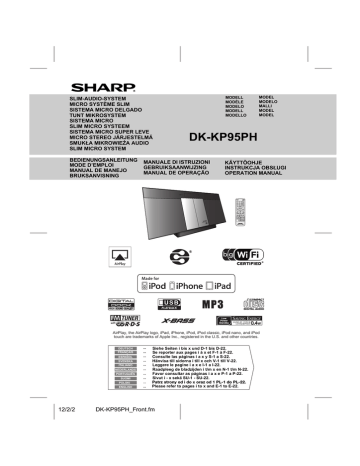 Sharp DK-KP95PH Operation Manual | Manualzz