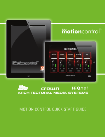 Audio Control | Architect 100 | User manual | HiQnet Motion Control ...