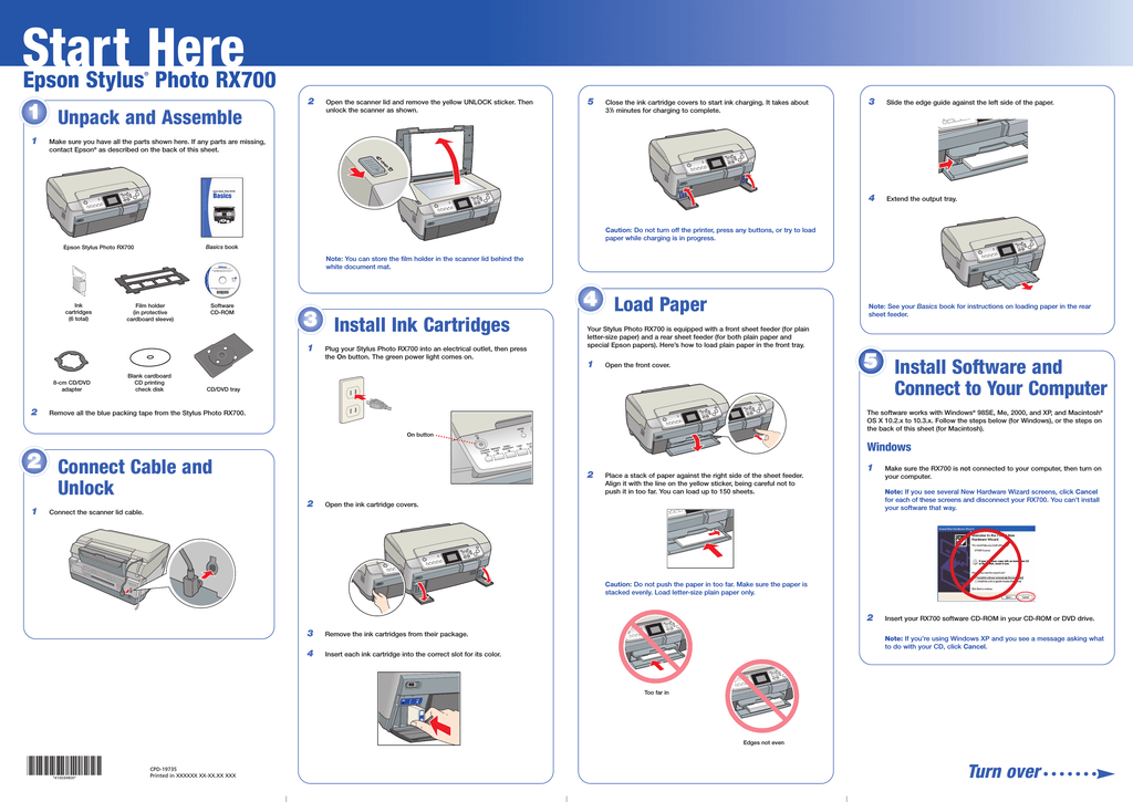 Epson RX700 All in One Printer User manual | Manualzz