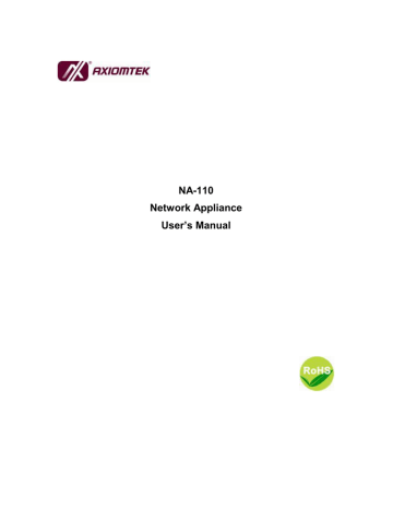 Network Appliance NA 110 User's Manual | Manualzz