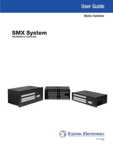 Extron electronics MultiMatrix Switcher User guide | Manualzz