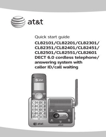 AT&T CL82101, CL82201, CL82301, CL82351, CL82401, CL82451, CL82501 ...