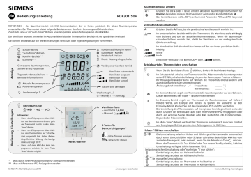Siemens RDF301.50H Bedienungsanleitung | Manualzz